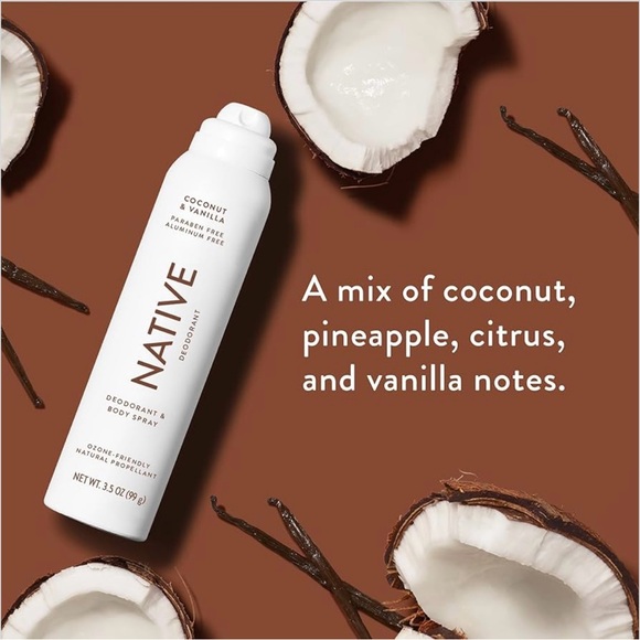 Native | Bath & Body | Native Coconut Vanilla Spray Deodorant | Poshmark